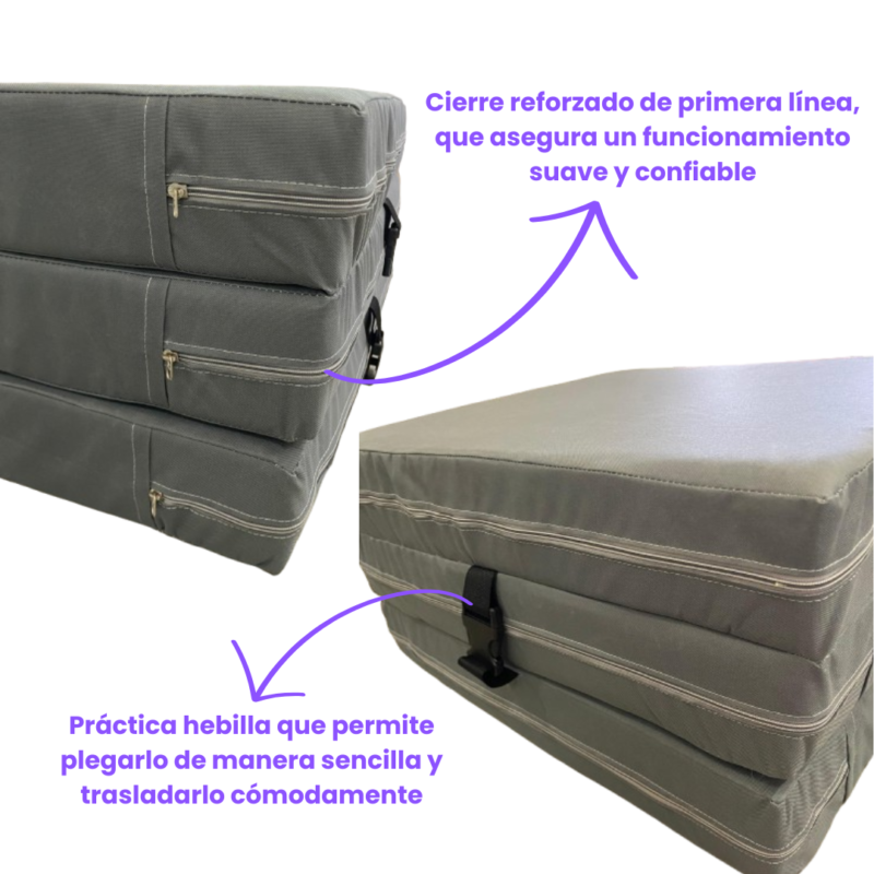 Colchón Plegable Eco 190x70 Impermeable | Para Niños y Adultos